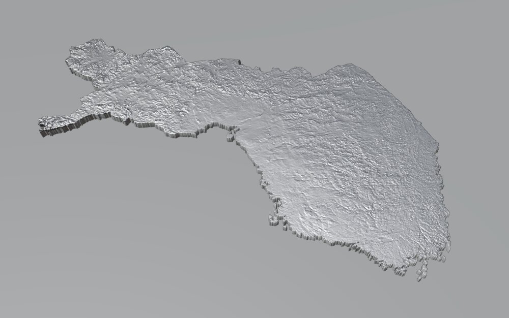 Finland Suomi Terrain Map 3D model - Download Landscapes on 3DModels.org