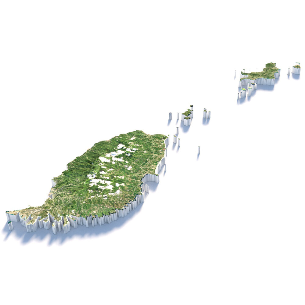 Grenada Terrain Map 3D model - Download Landscapes on 3DModels.org