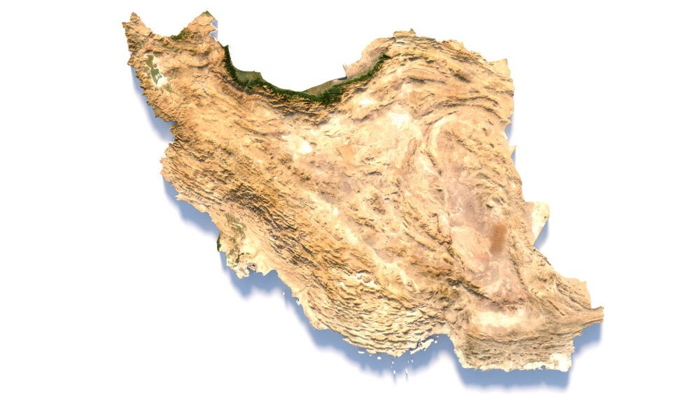 Iran Terrain Map 3D model - Download Landscapes on 3DModels.org