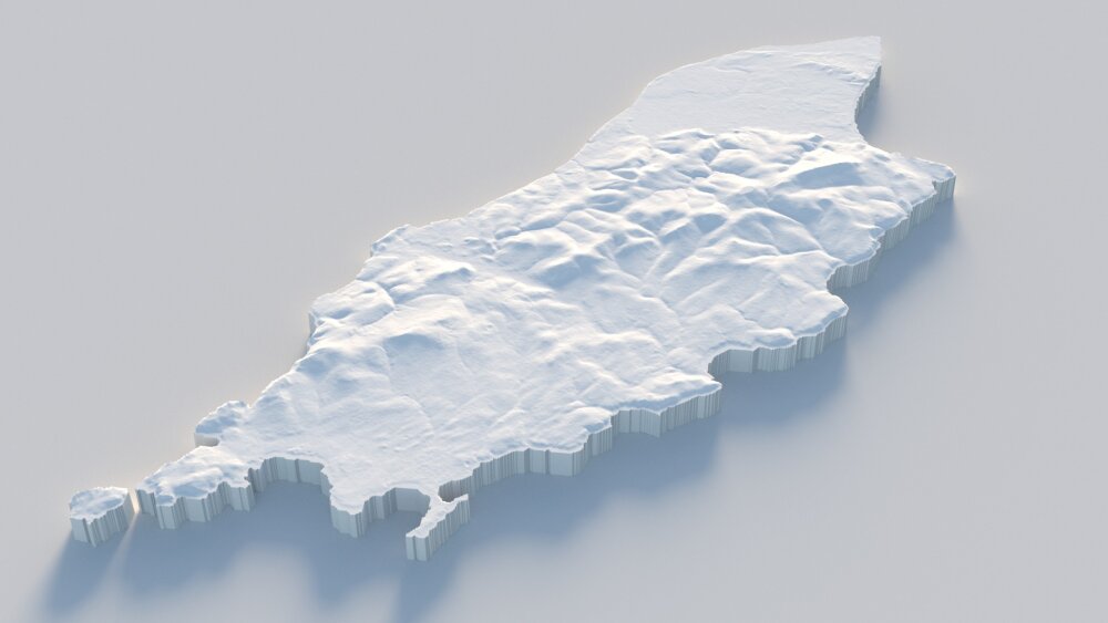 Isle of Man Ellan Vannin Terrain Map 3D model - Download Landscapes on ...