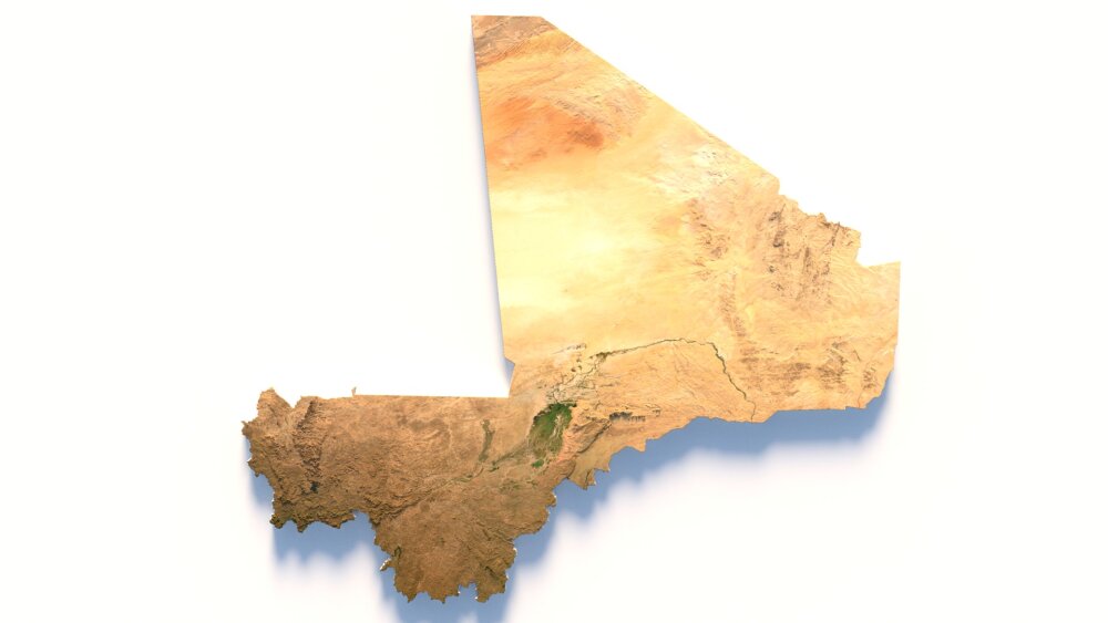 Mali Terrain Map 3D model - Download Landscapes on 3DModels.org
