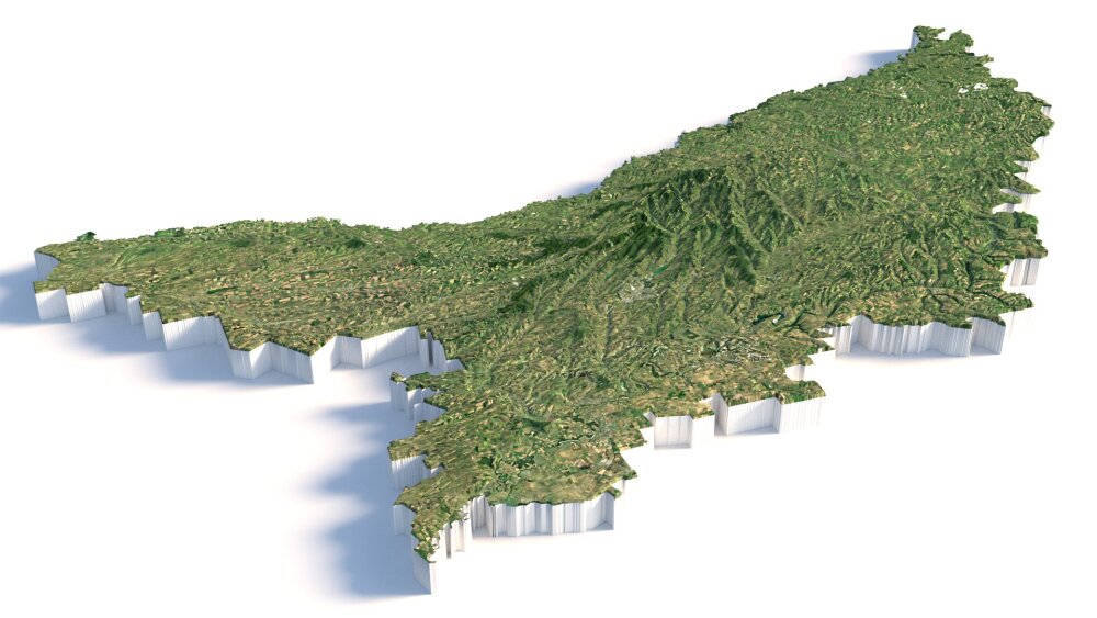 Moldova Terrain Map 3D model - Download Landscapes on 3DModels.org