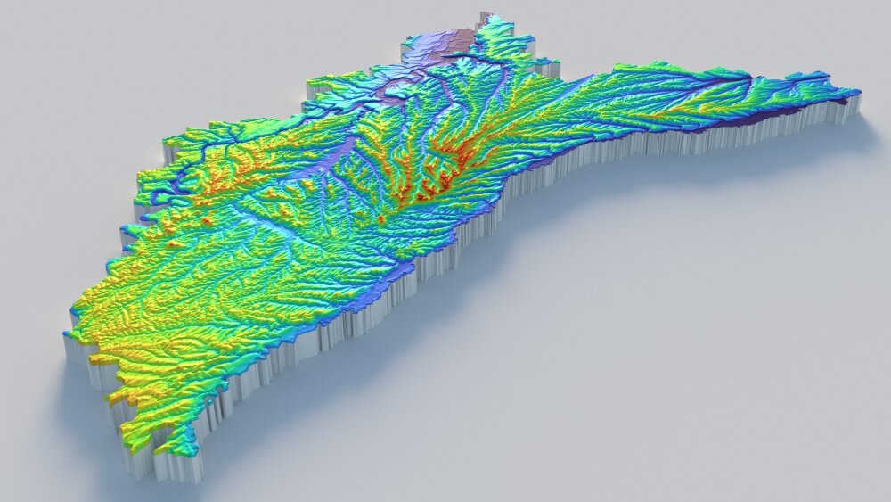 Moldova Terrain Map 3D model - Download Landscapes on 3DModels.org
