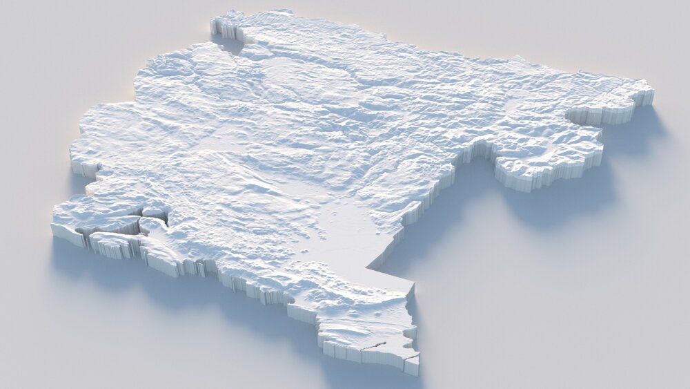 Montenegro Terrain Map 3D model - Download Landscapes on 3DModels.org