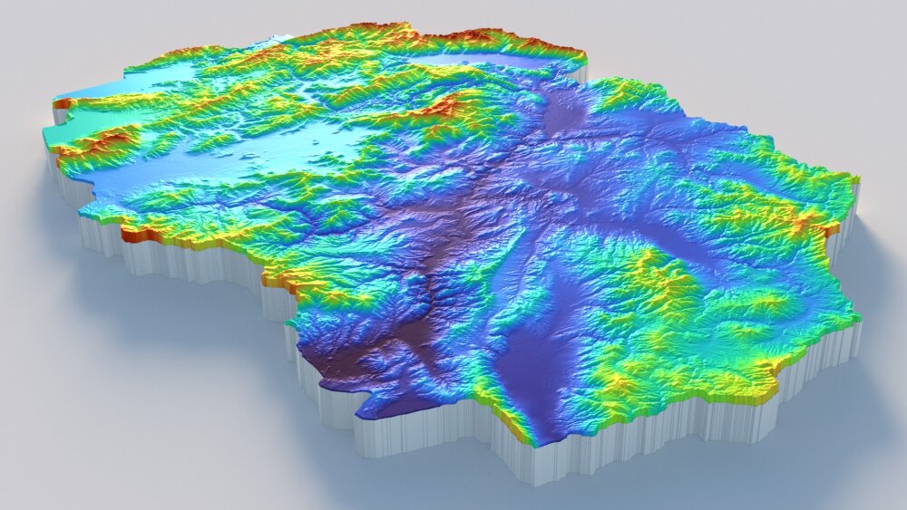 North Macedonia Terrain Map 3D model - Download Landscapes on 3DModels.org