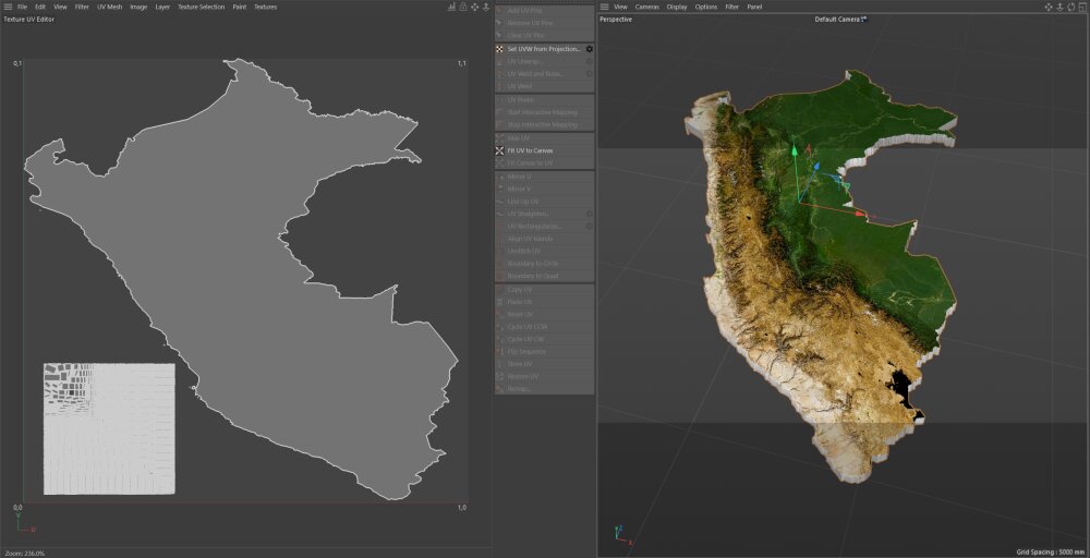 Mapa de Relieve de Perú Modelo 3D - Descargar Paisajes activado ...