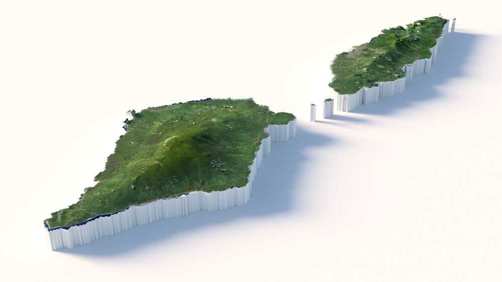 Samoa Terrain Map 3D model - Download Landscapes on 3DModels.org
