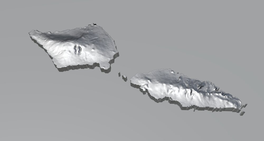 Samoa Terrain Map 3D model - Download Landscapes on 3DModels.org