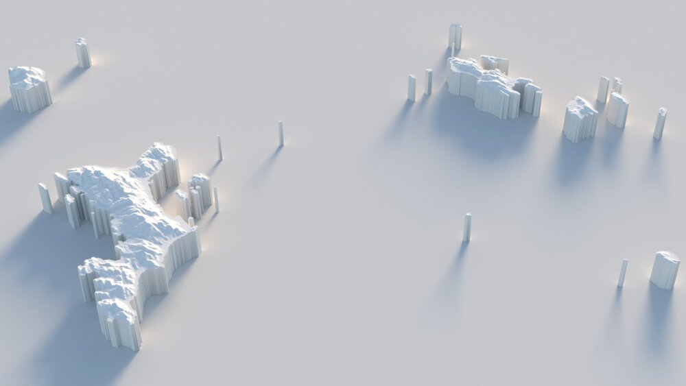 Seychelles Sesel Terrain Map 3D model - Download Landscapes on 3DModels.org