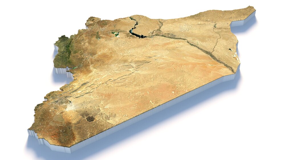 Syria Terrain Map 3D model - Download Landscapes on 3DModels.org