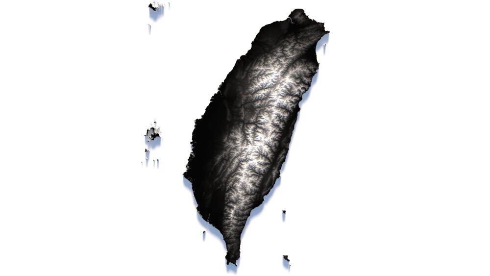 Taiwan Terrain Map 3D model - Download Landscapes on 3DModels.org