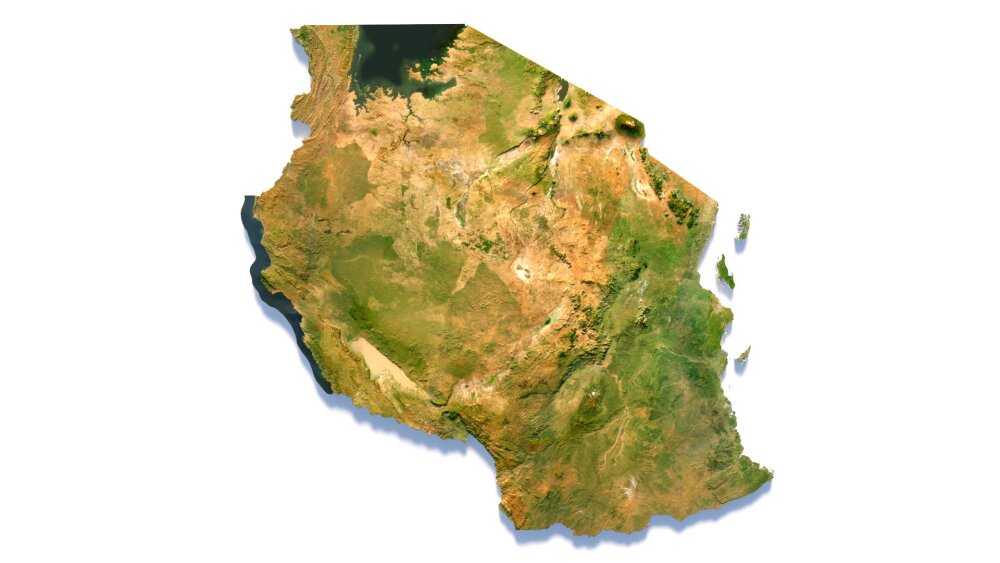 Mapa de Terreno de Tanzania Modelo 3D - Descargar Paisajes on 3DModels.org
