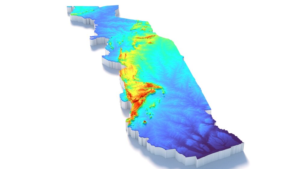 Mapa del Terreno de Togo Modelo 3D - Descargar Paisajes on 3DModels.org