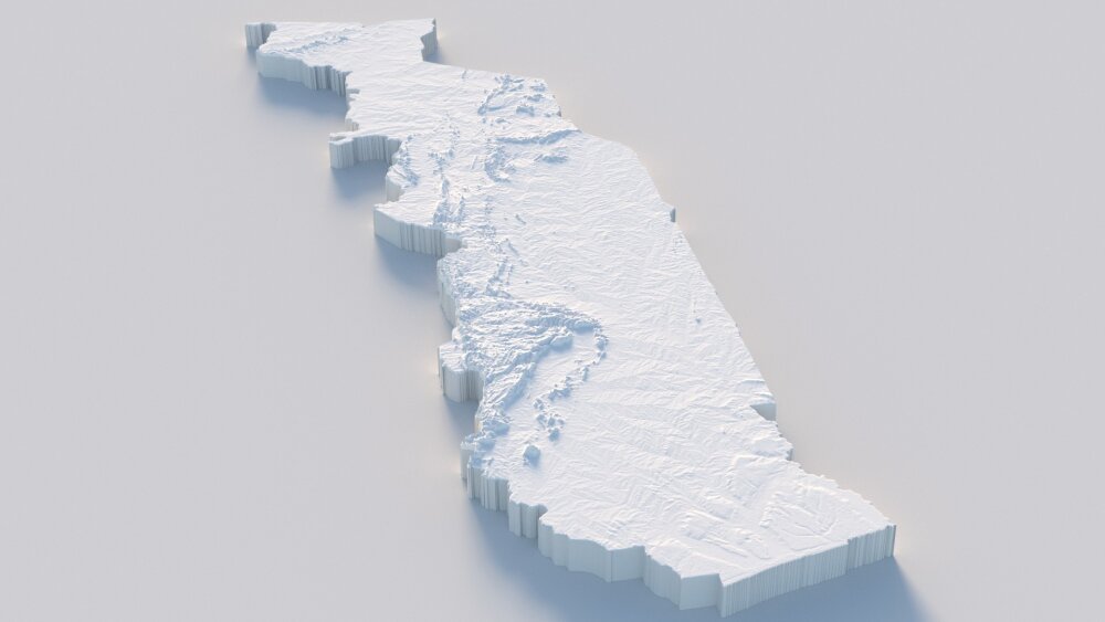 Mapa del Terreno de Togo Modelo 3D - Descargar Paisajes on 3DModels.org