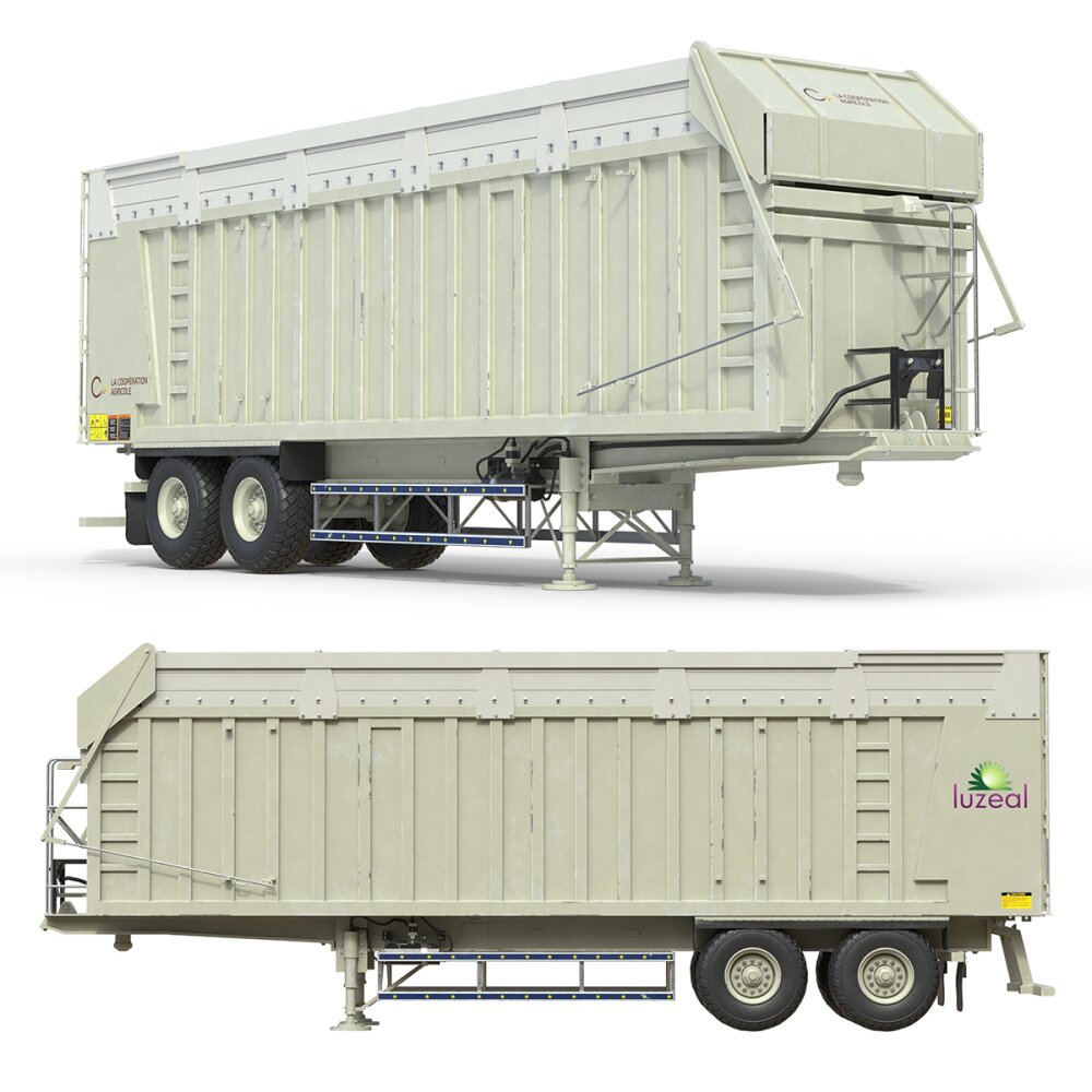 Cmc Harvester Trailer 3D model - Download Trailer on 3DModels.org