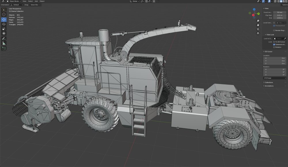 Cmc Saturn 5800 Forage Harvester 3D model - Download Tractor on ...