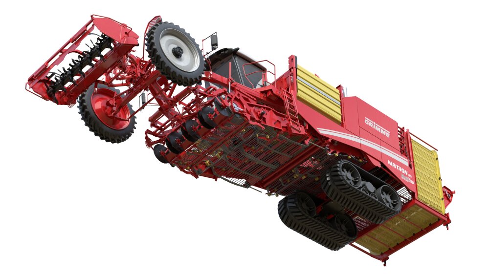 Harvester Grimme Varitron 470 3D model - Download Tractor on 3DModels.org