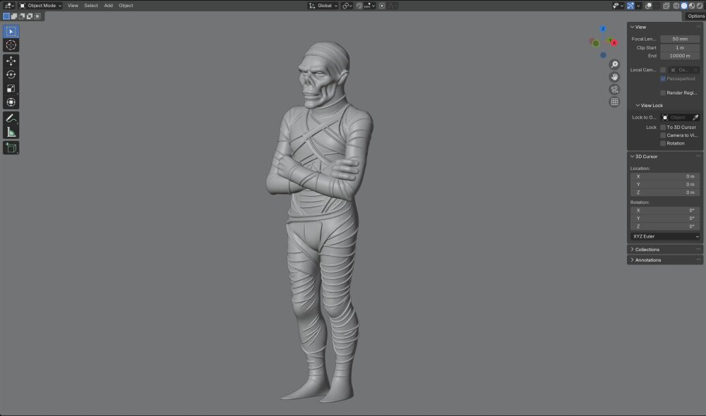Mummy Statue 3D model - Download Sculptures on 3DModels.org