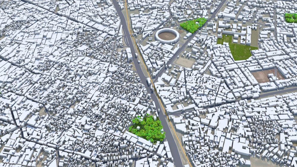 Gujranwala Pakistan 30km Modelo 3D - Baixar Cidade no 3DModels.org