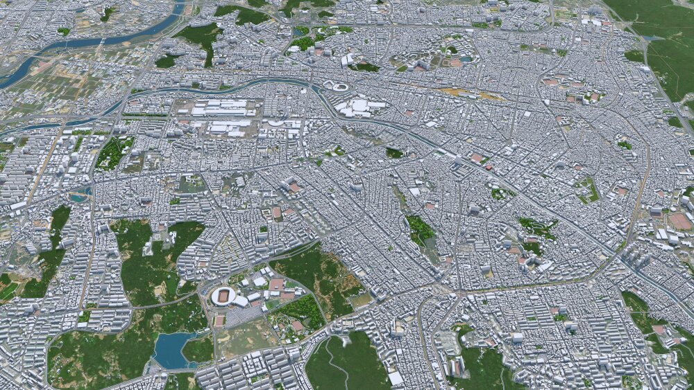 Gwangju City South Korea 3D model - Download City on 3DModels.org