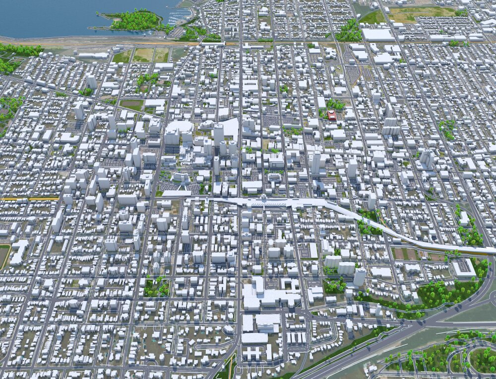 Hamilton City Ontario Canada 60km 3D model - Download City on 3DModels.org