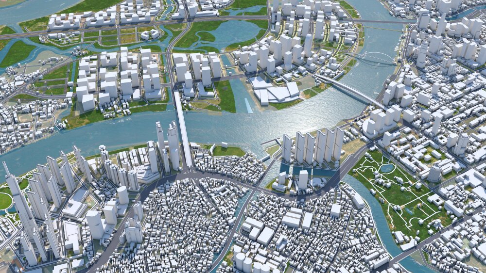 Ho Chi Minh Downtown Vietnam 3D model - Download City on 3DModels.org