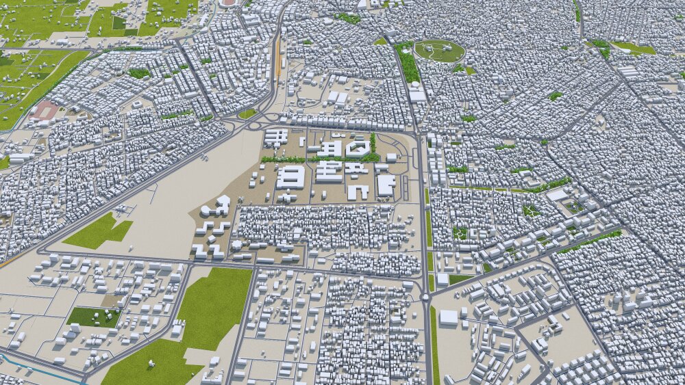 Homs Syria 20km AI 3Dモデル - ダウンロード 大都市 on 3DModels.org