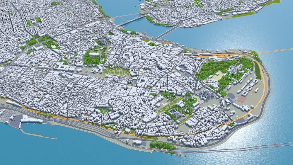 Istanbul Metropolitan Area Turkey 3D model - Download City on 3DModels.org
