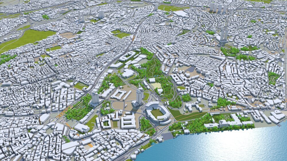 Istanbul Metropolitan Area Turkey 3D model - Download City on 3DModels.org