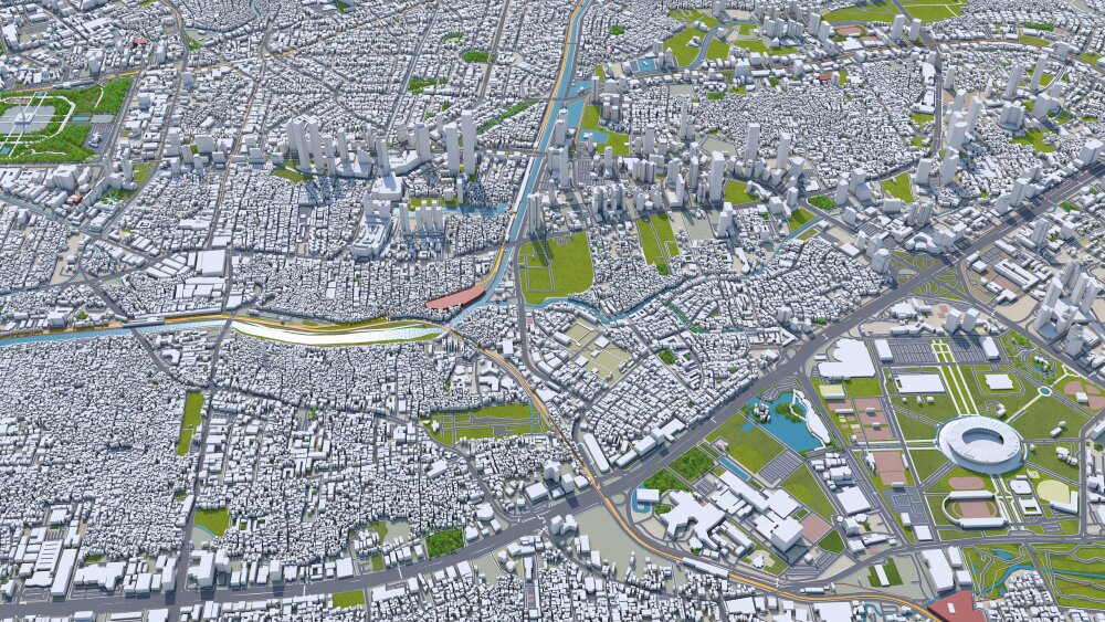 Jakarta Downtown Indonesia 3D model - Download City on 3DModels.org