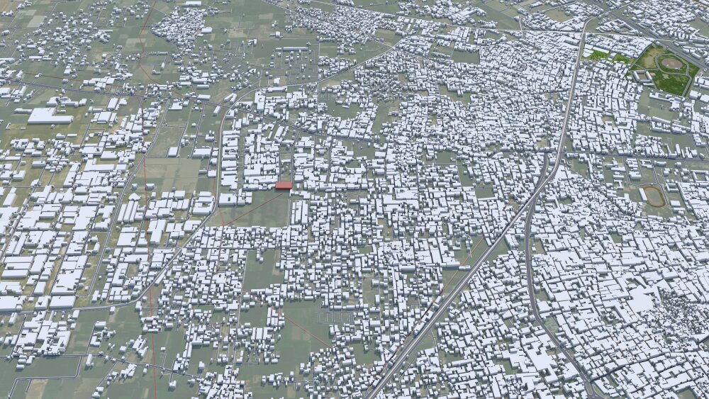 Jalandhar Punjab India 30km 3D model - Download City on 3DModels.org