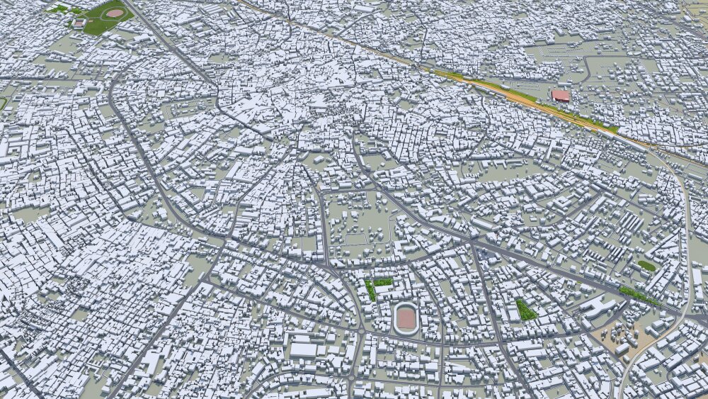 Jalandhar Punjab India 30km 3D model - Download City on 3DModels.org