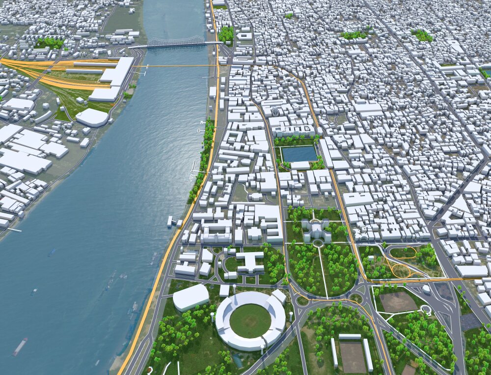 Ciudad de Calcuta Bengala Occidental India 100km Modelo 3D - Descargar ...