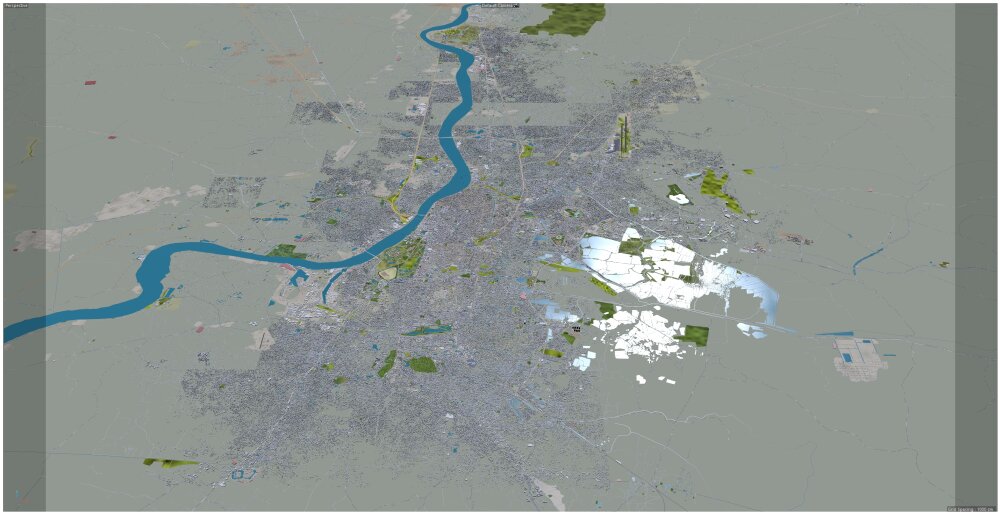 Kolkata City West Bengal India 100km 3D model - Download City on ...