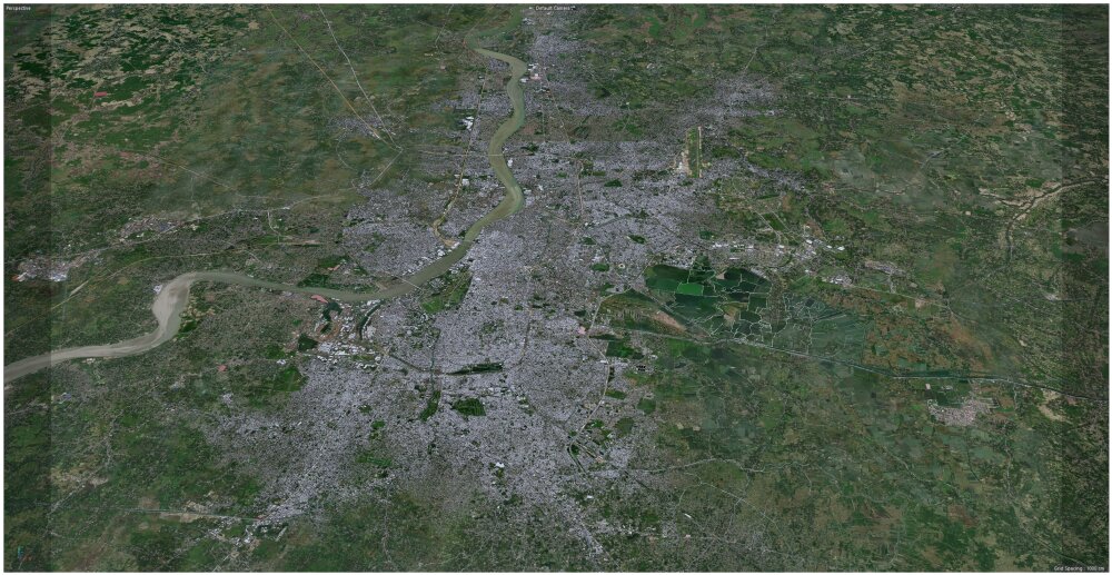 Kolkata City West Bengal India 100km 3D model - Download City on ...