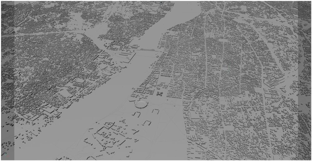Kolkata City West Bengal India 100km 3D model - Download City on ...