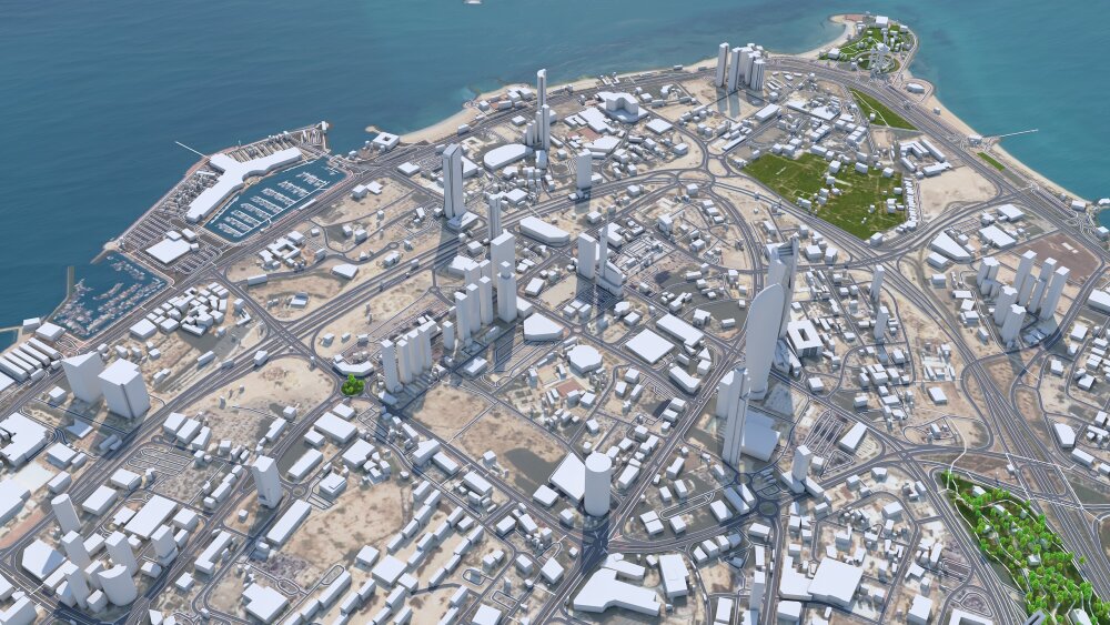 Kuwait Full City and Country 3D model - Download City on 3DModels.org