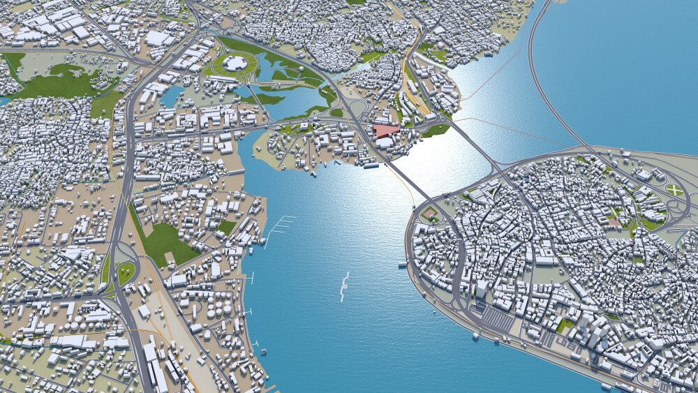 Lagos Downtown Nigeria 3D model - Download City on 3DModels.org