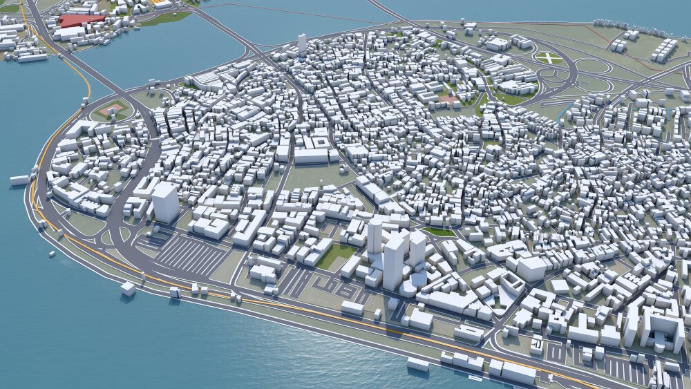 Lagos Downtown Nigeria 3D model - Download City on 3DModels.org