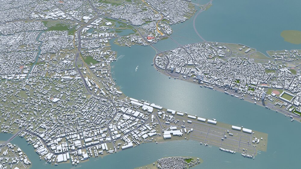 Lagos Downtown Nigeria 3D model - Download City on 3DModels.org