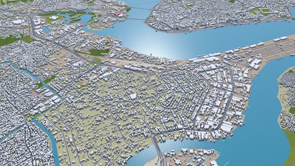 Lagos Downtown Nigeria 3D model - Download City on 3DModels.org