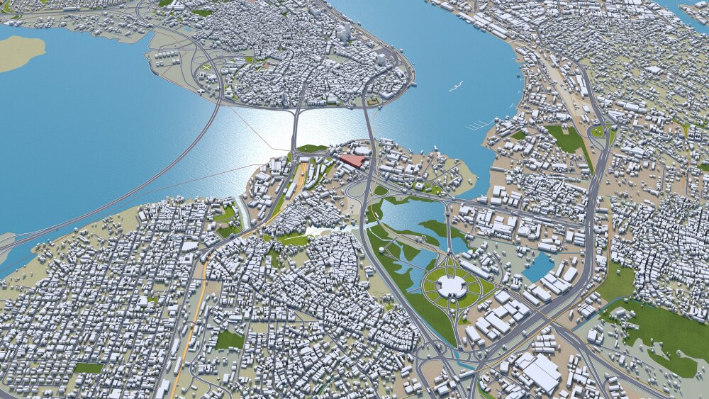 Lagos Downtown Nigeria 3D model - Download City on 3DModels.org