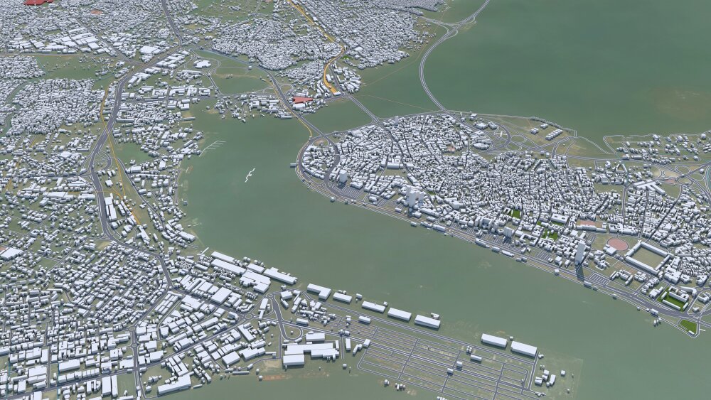 Lagos Downtown Nigeria 3D model - Download City on 3DModels.org