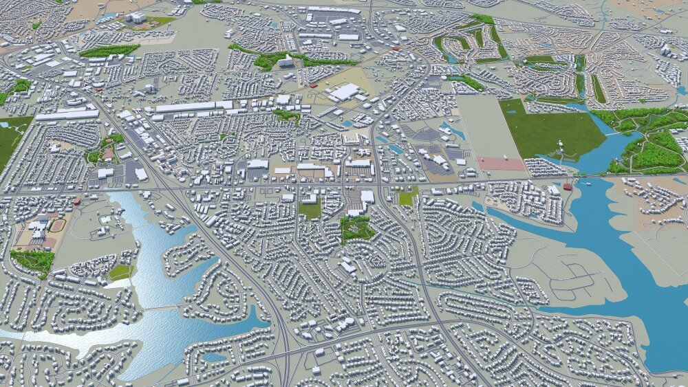 Lexington City Kentucky USA 3D model - Download City on 3DModels.org