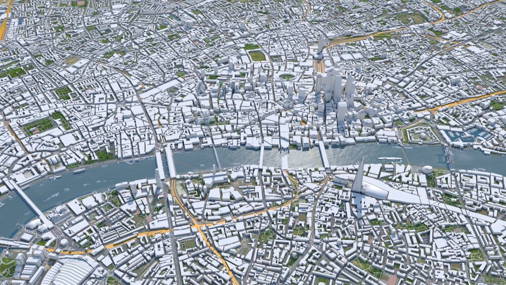 London Downtown United Kingdom 3D model - Download City on 3DModels.org
