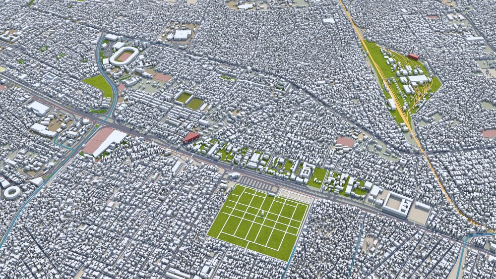 Luanda Angola 45km Modelo 3D - Baixar Cidade no 3DModels.org