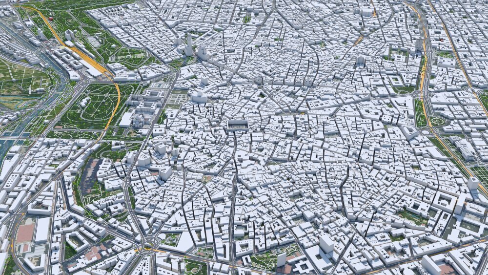 Madurai Tamil Nadu India 25km 3D 모델 - 다운로드 도시 건 on 3DModels.org