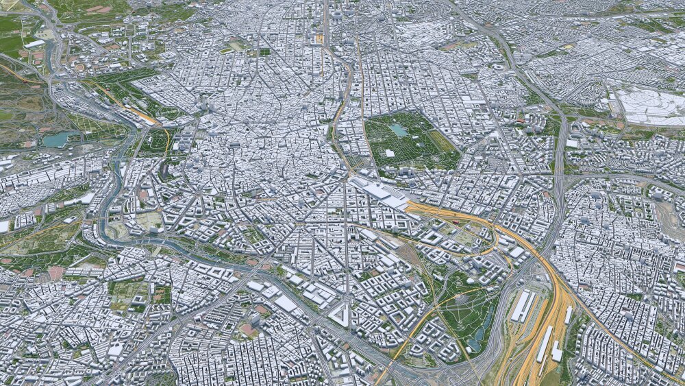 Madurai Tamil Nadu India 25km 3D 모델 - 다운로드 도시 건 on 3DModels.org