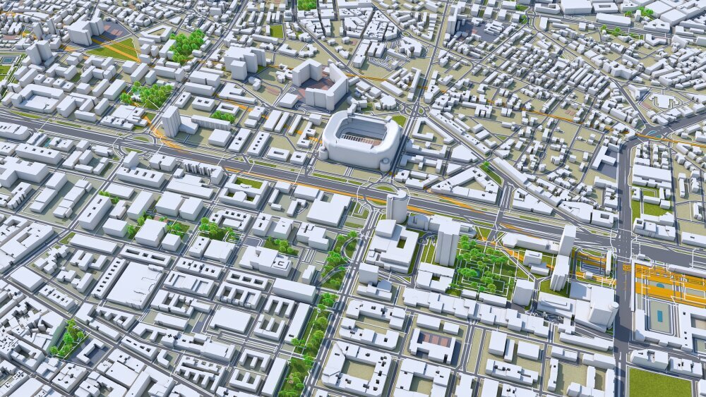 Madurai Tamil Nadu India 25km 3D 모델 - 다운로드 도시 건 on 3DModels.org