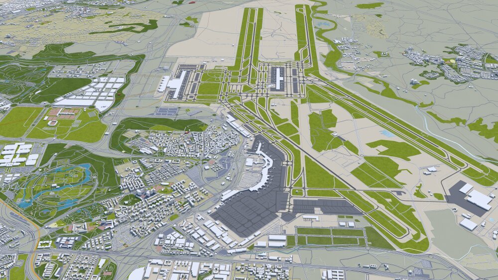Madurai Tamil Nadu India 25km 3D 모델 - 다운로드 도시 건 on 3DModels.org